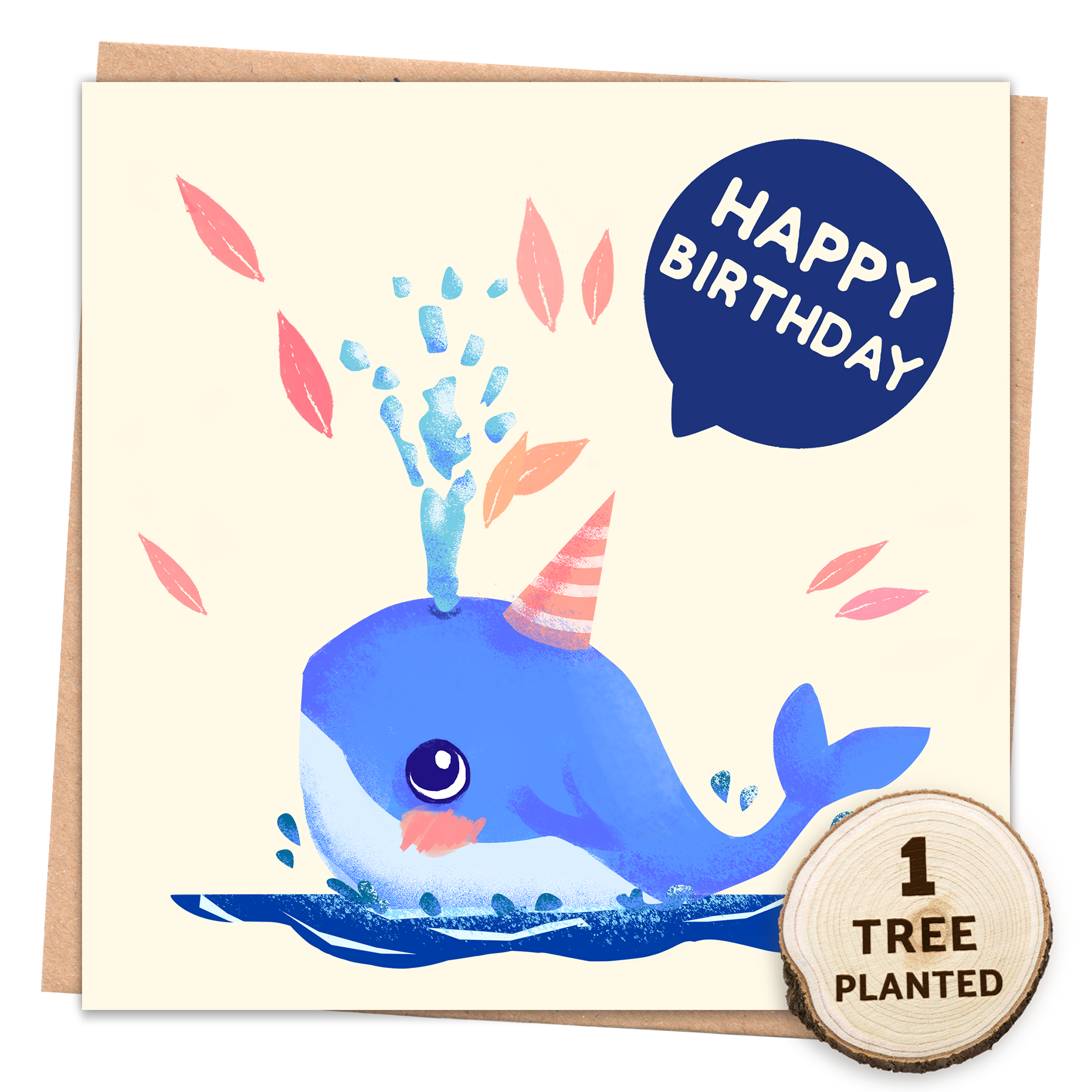 Happy Birthday Whale Card - Eco-Friendly with Seed Token – Froglet Toys